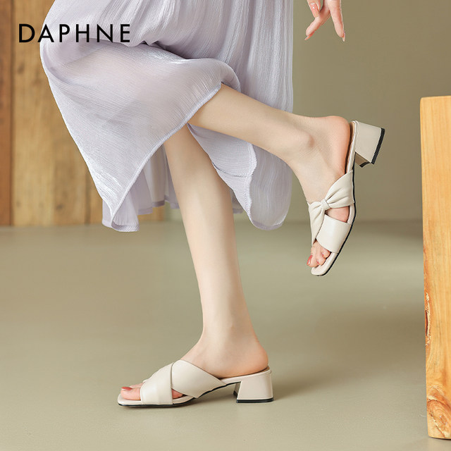 Daphne French slippers for women summer outer wear 2025 new slip-on ...