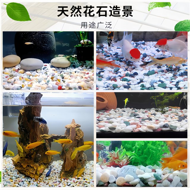 Natural colored stone fish tank landscaping bottom sand succulent ...