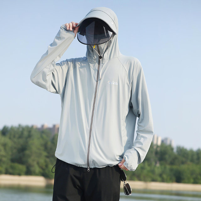 Sunscreen clothing for men in summer 2025 new UV anti-illuminated silk ...