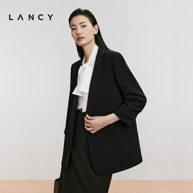 Laycy/Langzi 2024 new triax professional black suit outer jacket female ...