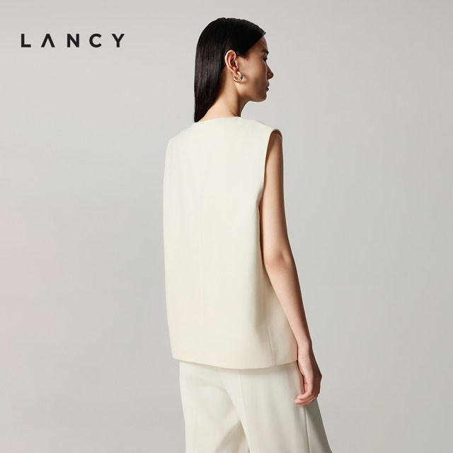 LANCY/Langzi 2025 summer new Chinese-style heavy industry embroidered silk vest women's high-end ...
