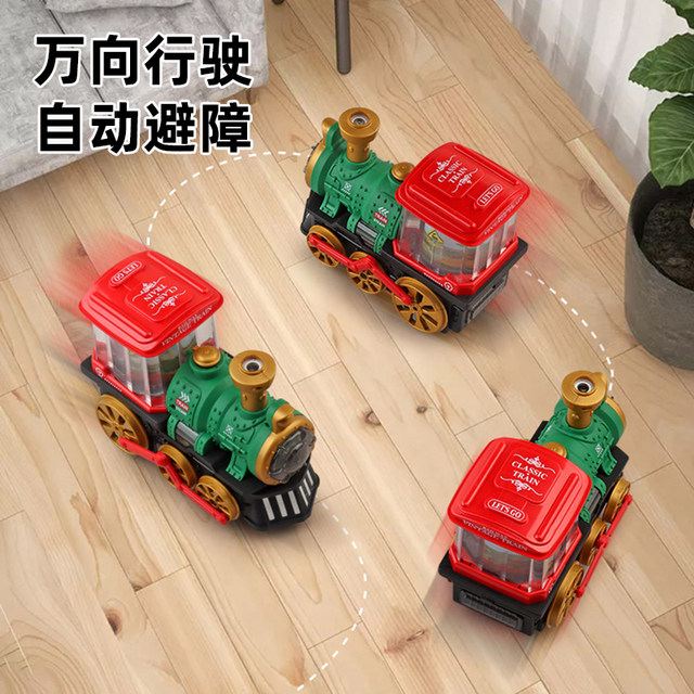 Children's small train track car retro electric steam spray train 3 to ...