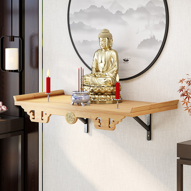 Buddhist niche wall-mounted Buddha cabinet home small wall-mounted ...