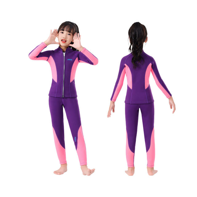 Children's swimsuit split thickened warm and cold-proof boys and girls ...