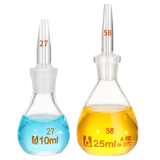 Glass pycnometer density bottle solid attached temperature Lee's ...