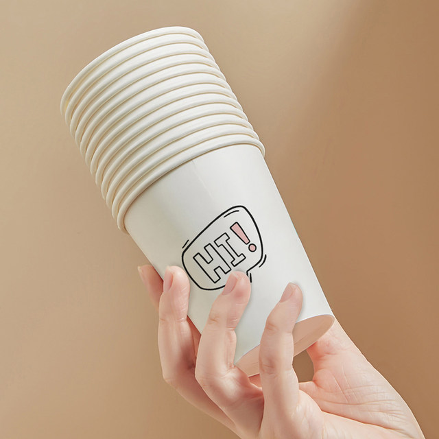 Hello, one -time paper cup thickened and strong home cup office ...