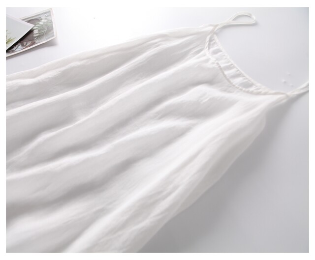 Cover Outlets Clear Warehouse White Cotton Dress in Summer Bottom Mid ...