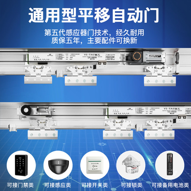 Automatic induction door electric glass sliding door motor complete ...