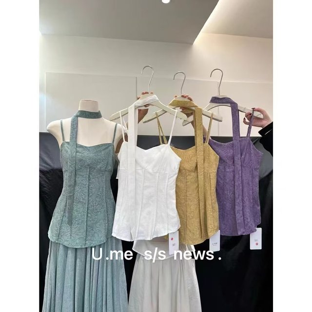 2025 summer new French chic waistless sleeveless high-end inner wear ...