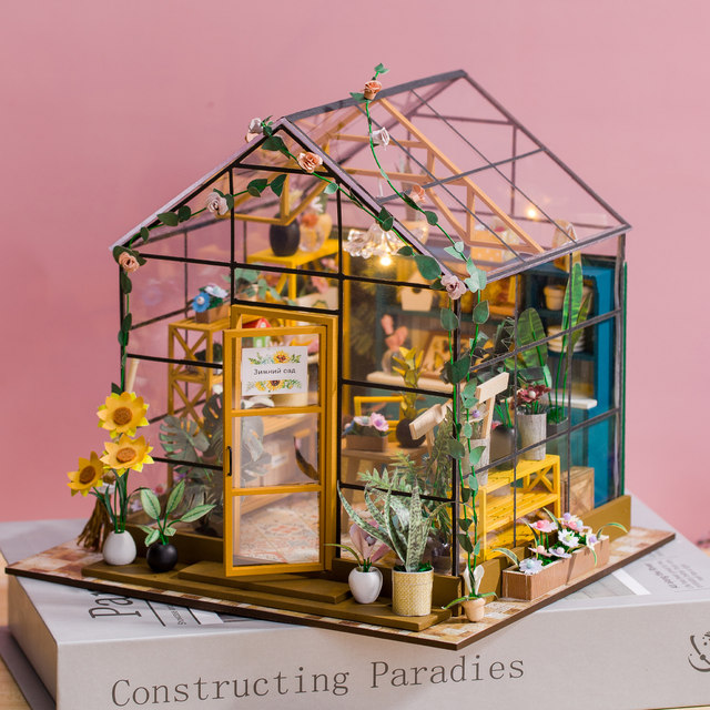 DIY House Handmade Flower Room Sub -Puzzle Puzzle Family Villa Lauding ...