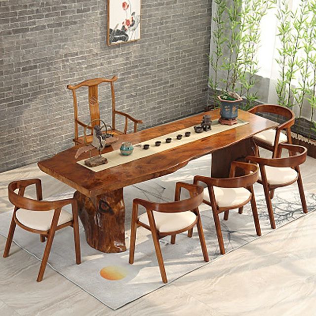 New Chinese style solid wood tea table and stool combination, antique ...