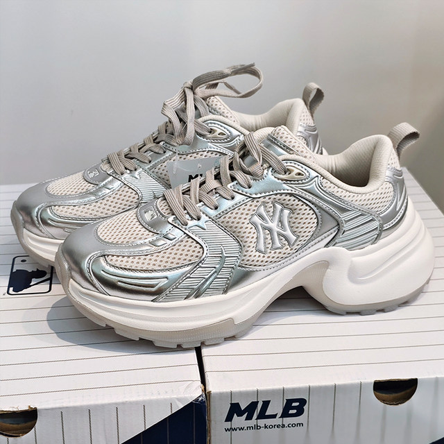 MLB women's shoes 25 new NY sports shoes thick sole trendy shoes casual ...