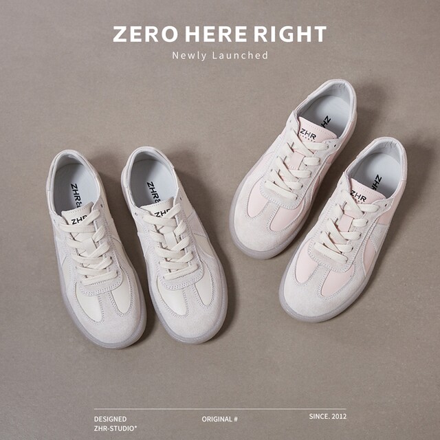 ZHR jelly bottom genuine leather white shoes for women 2024 autumn ...