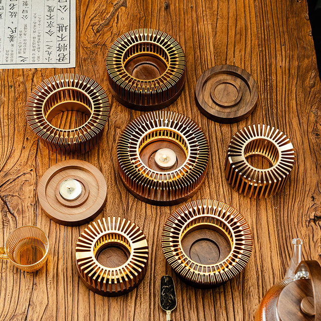 Chinese -style tea boiled warm tea furnace teapot bottom warm tea ...