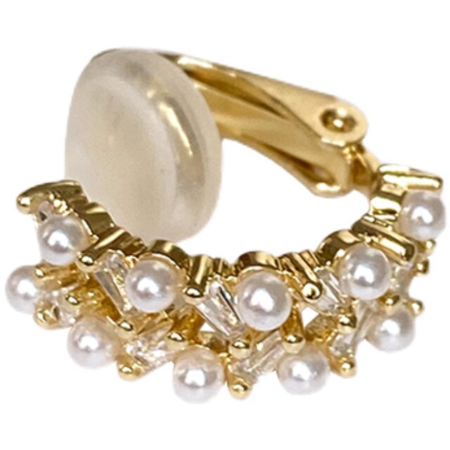 French high -level sensor pearl pearl ear clip no ear pierced painless ...