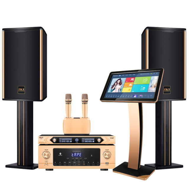 Home ktv audio set full set of power amplifier karaoke machine touch ...