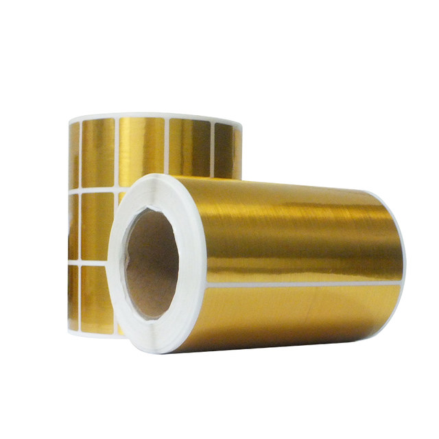 Brushed gold self-adhesive sticker spot and customized PET brushed gold ...