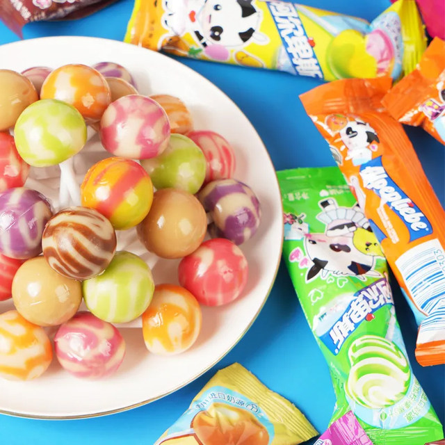 Alpine lollipops 100 milk hard candies mixed with fruit flavor bagged ...