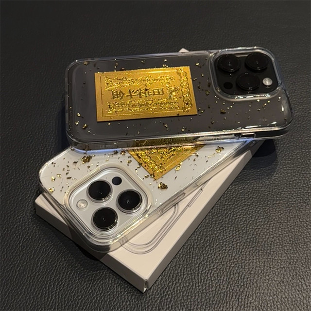 Douyin's same style gold foil drip glue Rijin Doujin suitable for Apple ...