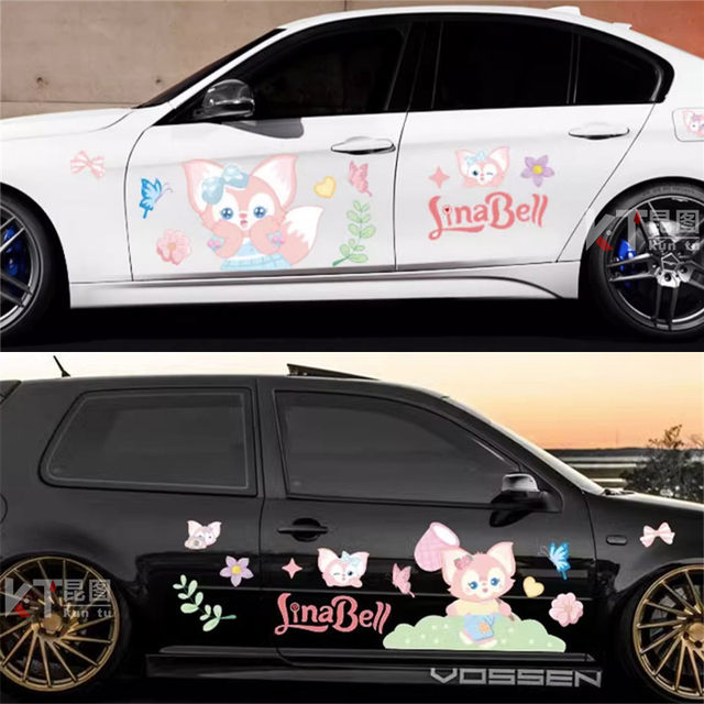 Lingna Belle Sticker Body Lahua Cartoon Cute Cute Door Decoration ...