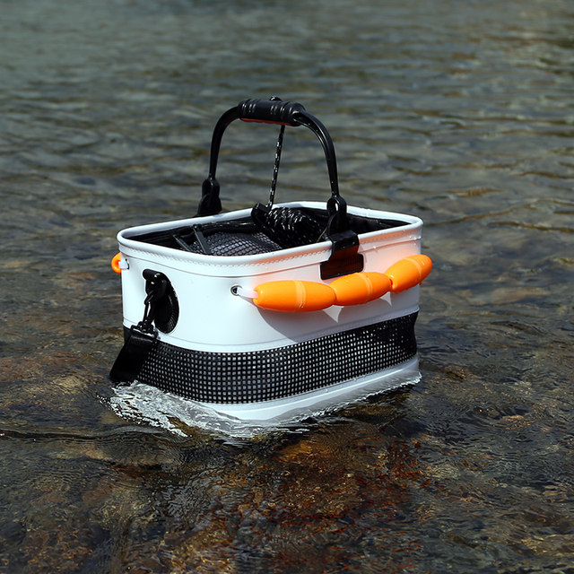 Luya stream bucket guide boat folding floating live fish bucket fish ...