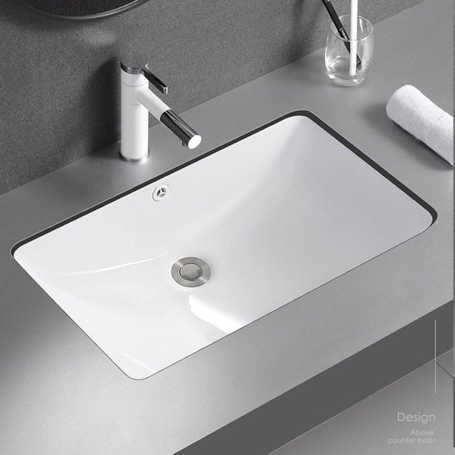 Undercounter basin wash basin ceramic embedded square round large ...