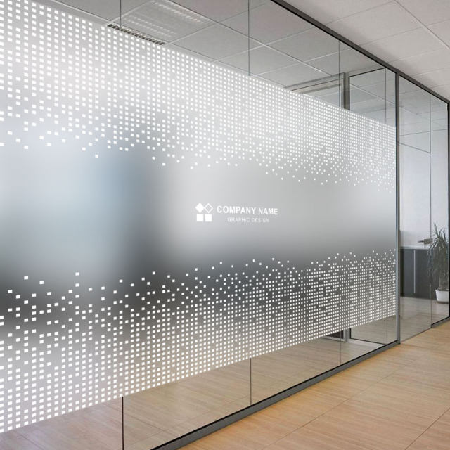 Office Hotel Frosted Glass Sticker Company LOGO Customized Window ...