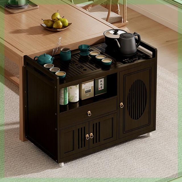 Household mobile tea table small tea table with wheels tea cart living ...