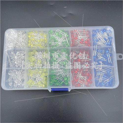 F3 3+5mm LED light-emting diode boxed F5 whe red green red b