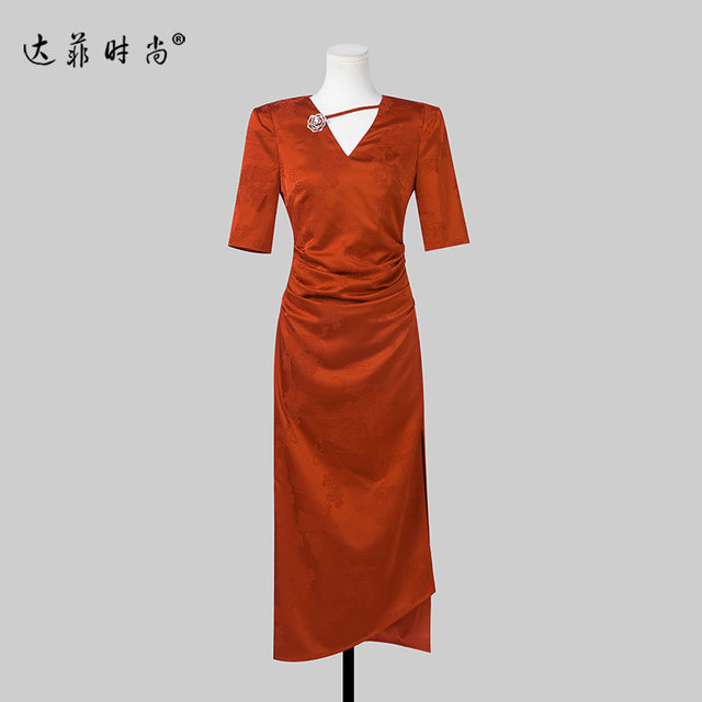 2025 summer new Chinese V-neck decorative buckle shoulder pad waist ...