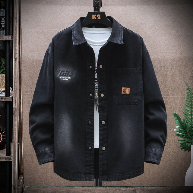 Gradient denim jacket Men's spring and autumn tide brand young students ...