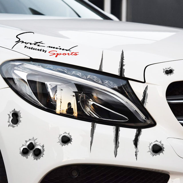 Bullet three-dimensional bullet hole electric motorcycle motorcycle ...