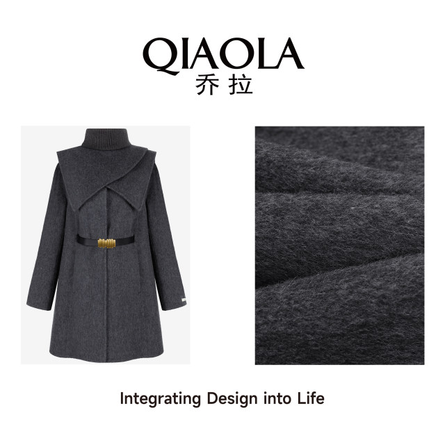 Jora Autumn and Winter French high-end double-sided woolen shawl jacket ...