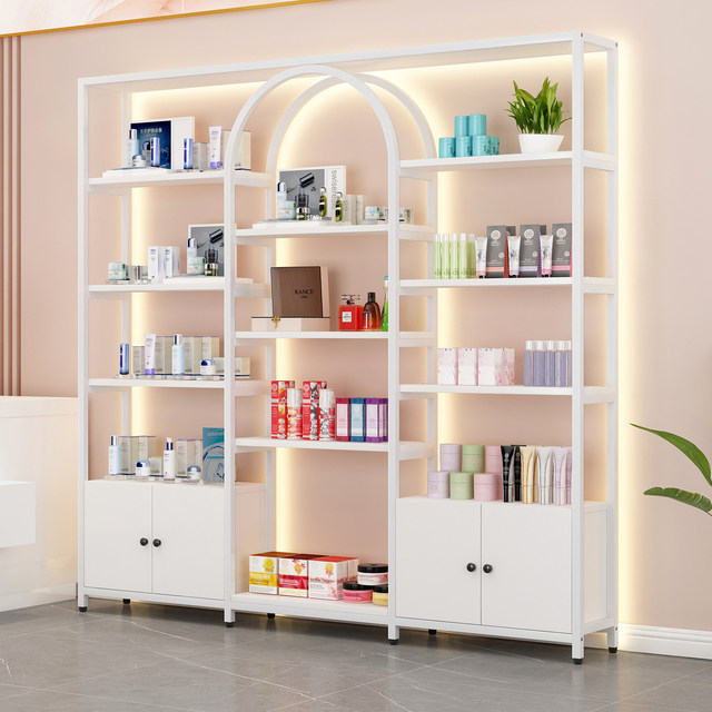 Beauty salon goods display rack multi-layer cosmetic display cabinet ...