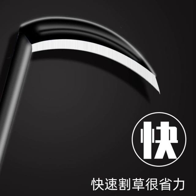 Agricultural big sickle cutting knife long handle thickened all steel ...