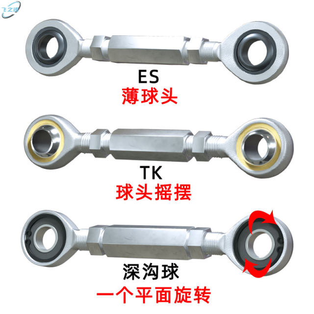 Fish-eye bearing ball head pull rod rod end universal joint adjustment ...