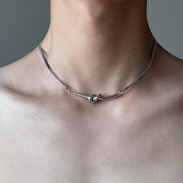 Simple kink fun snake bone chain necklace hip-hop personality street ...