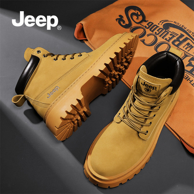 JEEP men's shoes winter Martin boots men's 2025 new men's boots high ...