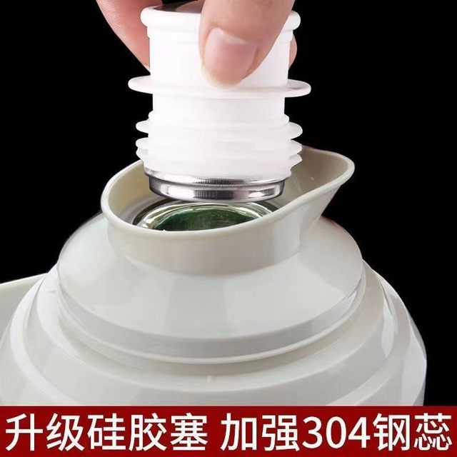 Household stainless steel thermos bottle stopper silicone thermos plug ...