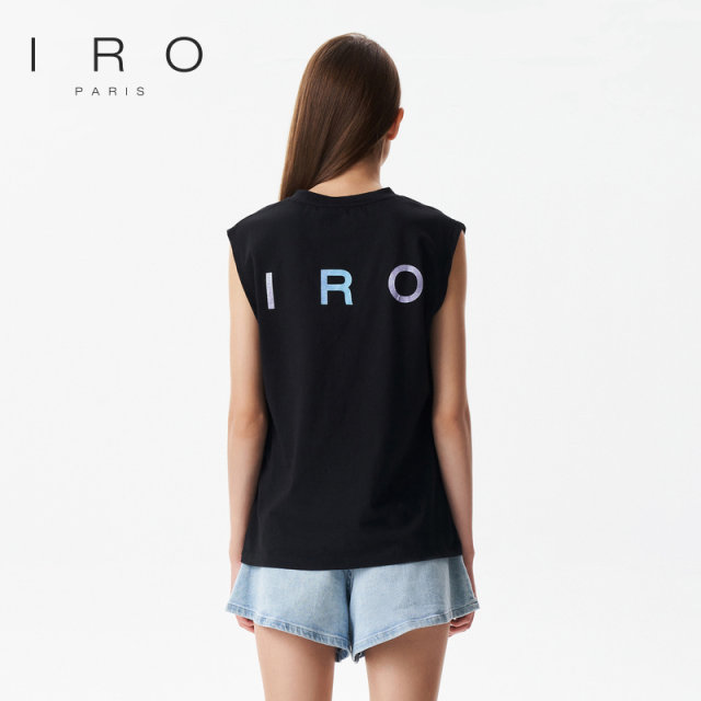 IRO Night 2025 round neck pure cotton LOGO versatile casual vest top ...