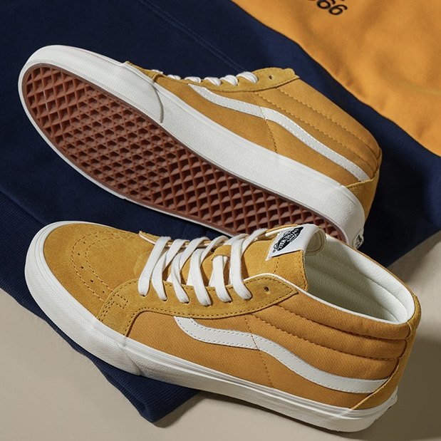 Vans SK8-Mid Elephant Gray Retro Middle Top Casual Sports Shoes ...