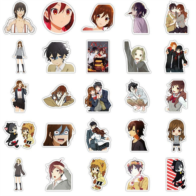 50 cartoons, Japanese cartoons, Hori and Miyamura cartoon 2D stickers ...