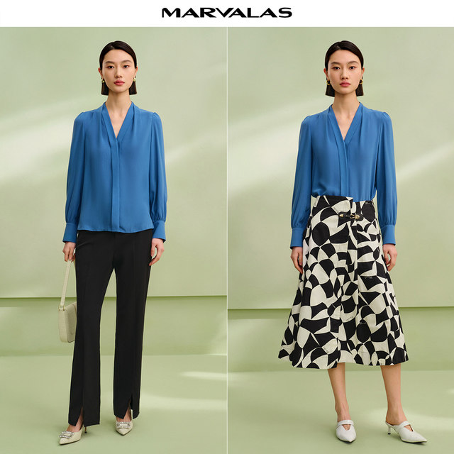 Mandeshi chiffon shirt 2025 autumn clothes new autumn clothes chic ...
