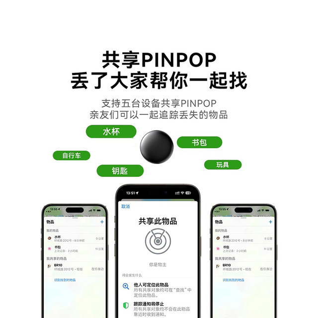 Suitable for AIRTAG positioner TAG anti -loss device genuine flat ...