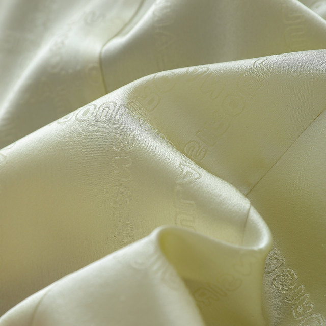 Commuting effortlessly high-end temperament! Silk jacquard satin one ...