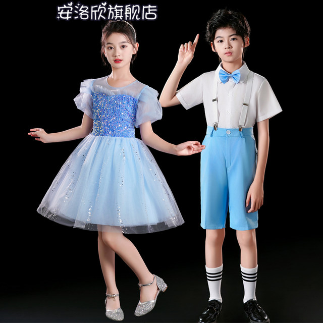 Children's Choir Performance Costume Girls' Songs and Speech Dresses ...