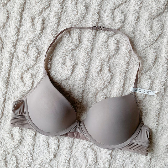Glossy bra without marks, beautiful back halter neck ring summer thin ...