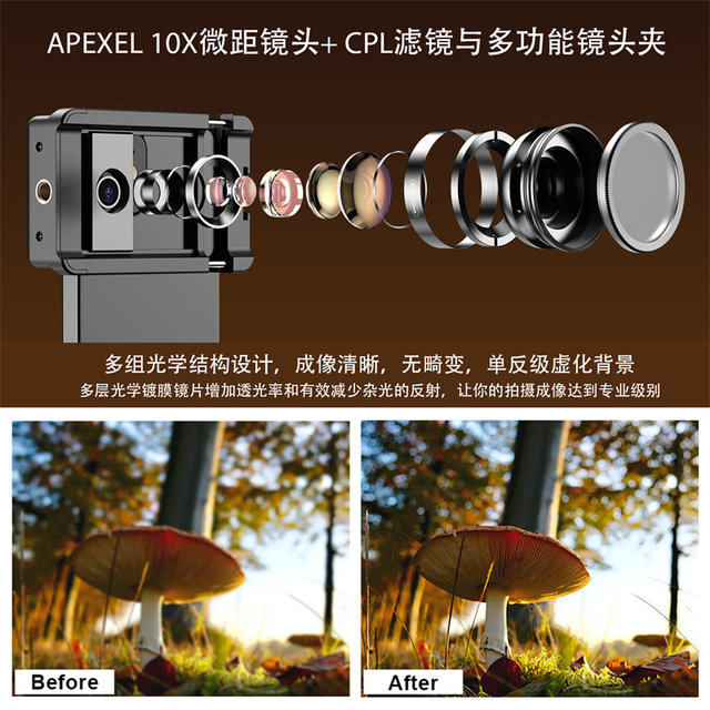 Moschi is suitable for APEXEL high-definition insect flower jewelry ...