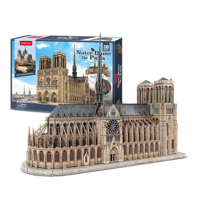 Le Cube 3D three -dimensional puzzle Cardboard Paris Mother -in -law ...