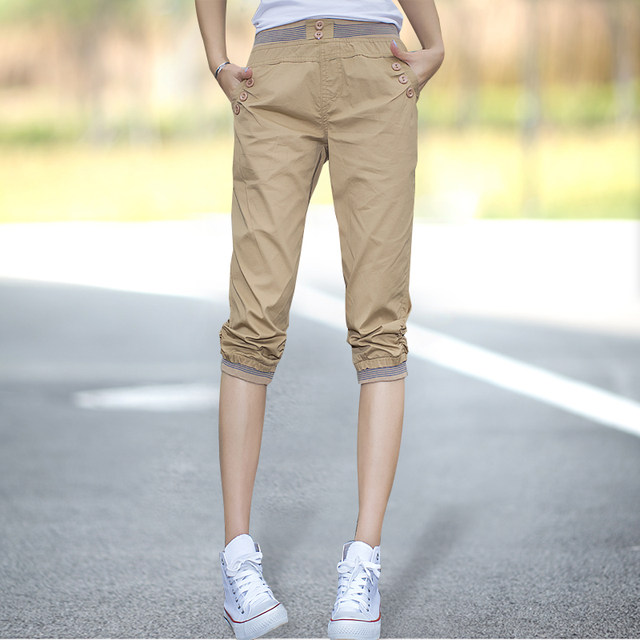 Seven -point pants 2024 Korean version of the new Korean version of the loose sports casual ...